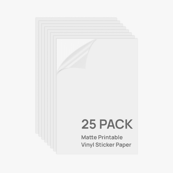 White Matte Printable Vinyl Sticker Paper (25PCS) | Bambu Lab Asia Store