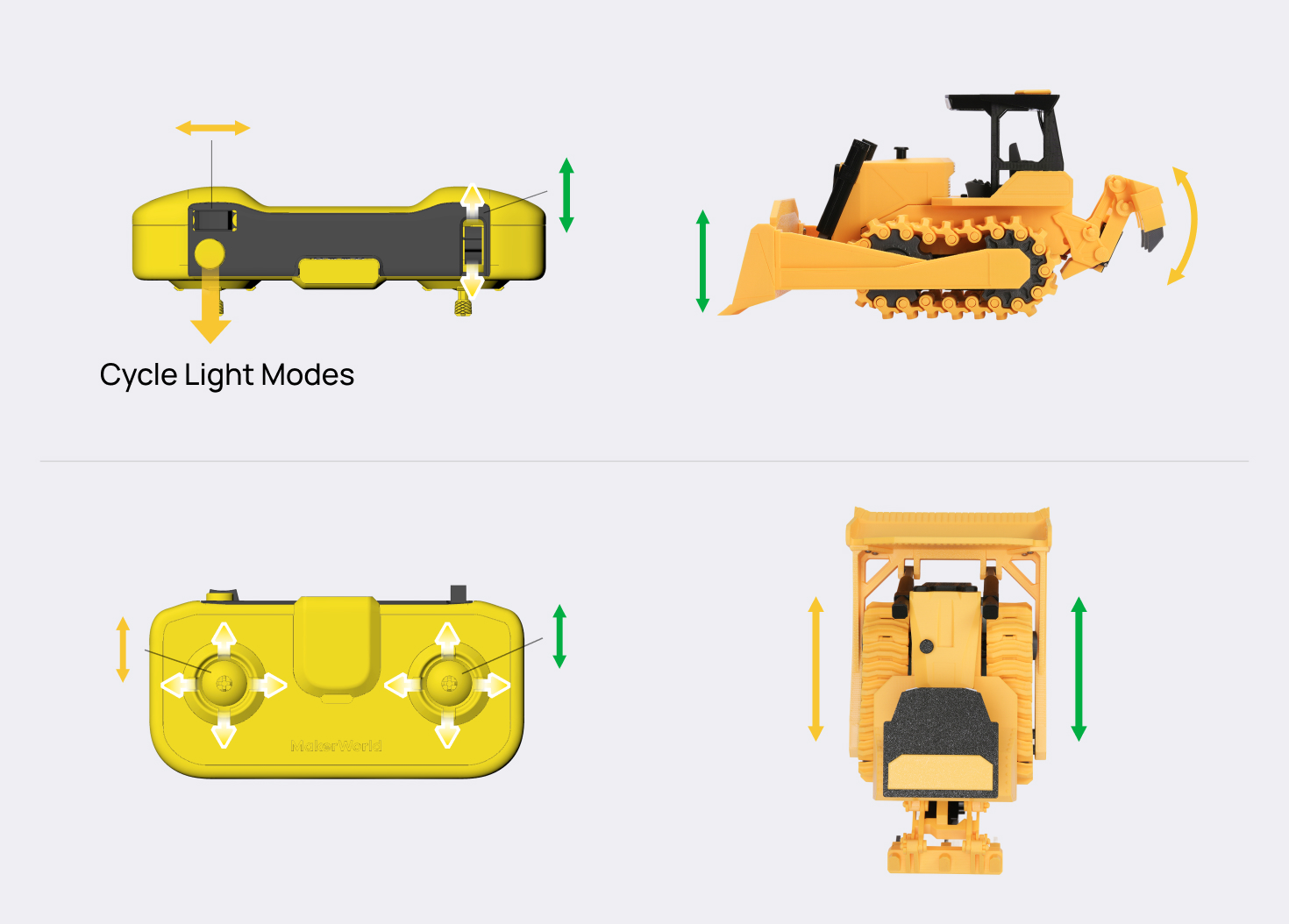 Bulldozer - CyberBrick RC | Tienda Bambu Lab EU