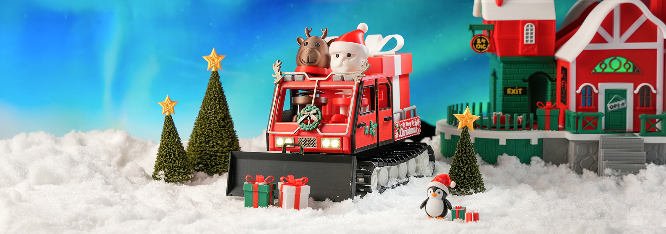 Christmas Santa's Snowcat 009 - CyberBrick RC | Bambu Lab Store EU