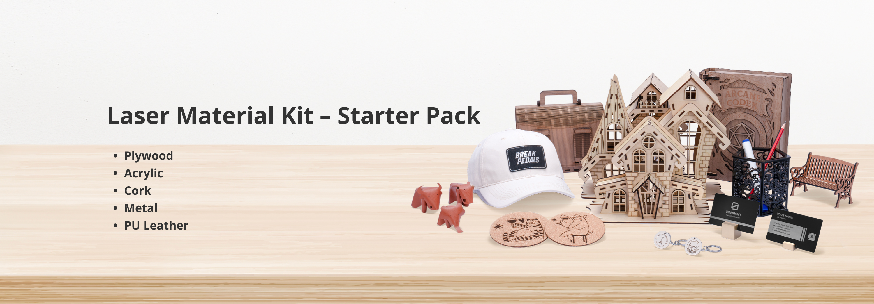 Laser Material Kit – Starter Pack（49 pcs） | Bambu Lab CA Store