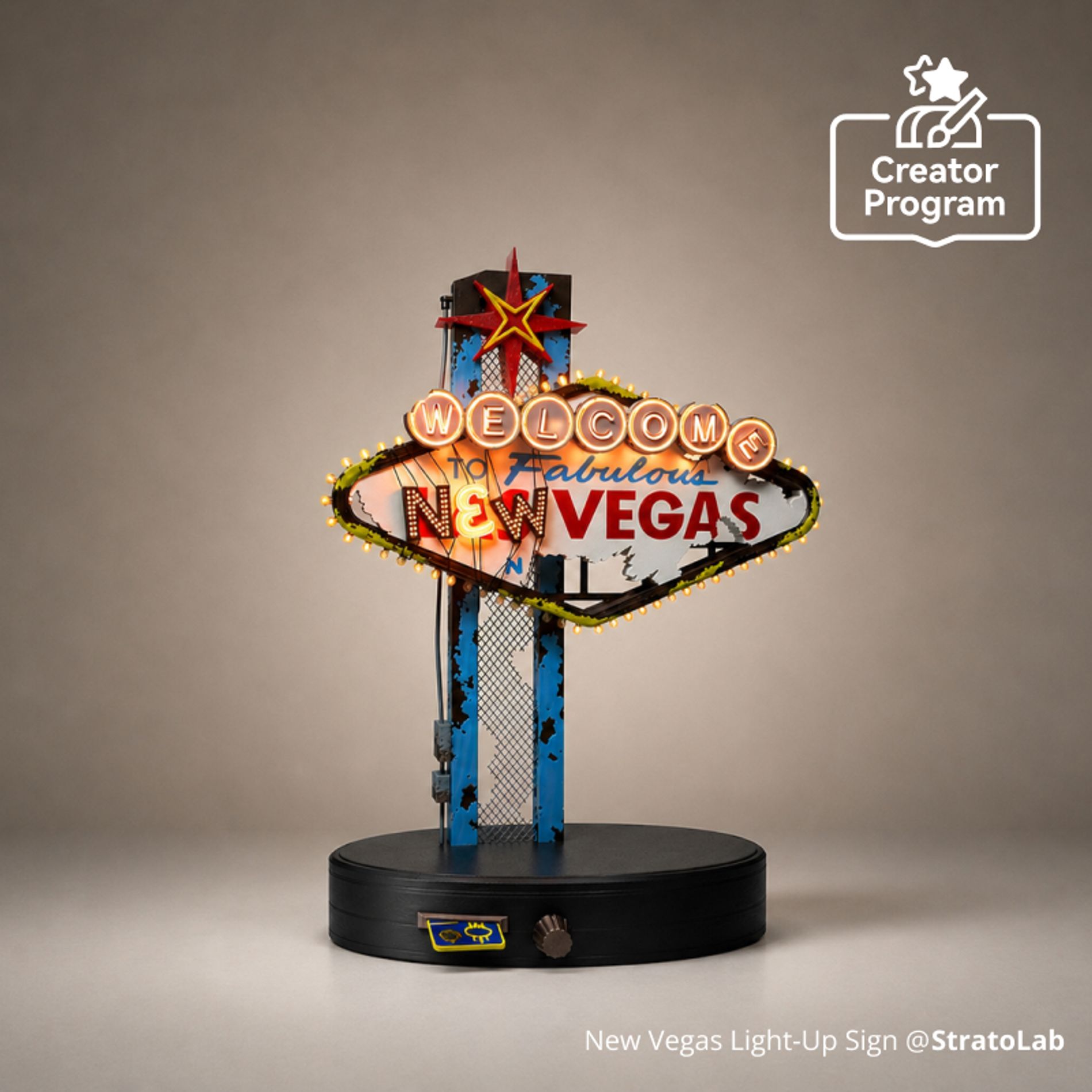 New Vegas Light-Up Sign | Bambu Lab UK Store