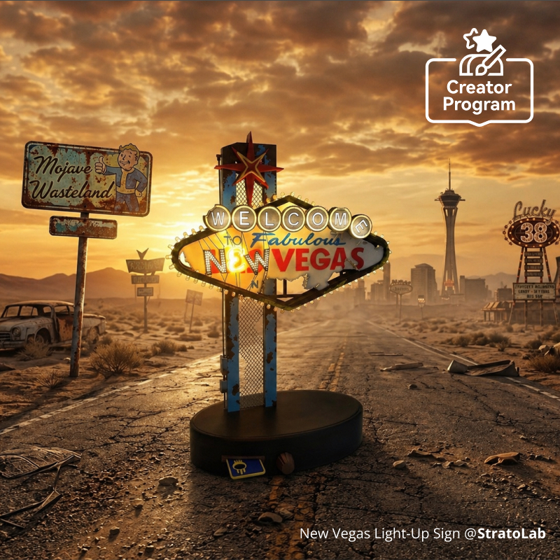 New Vegas Light-Up Sign | Bambu Lab UK Store