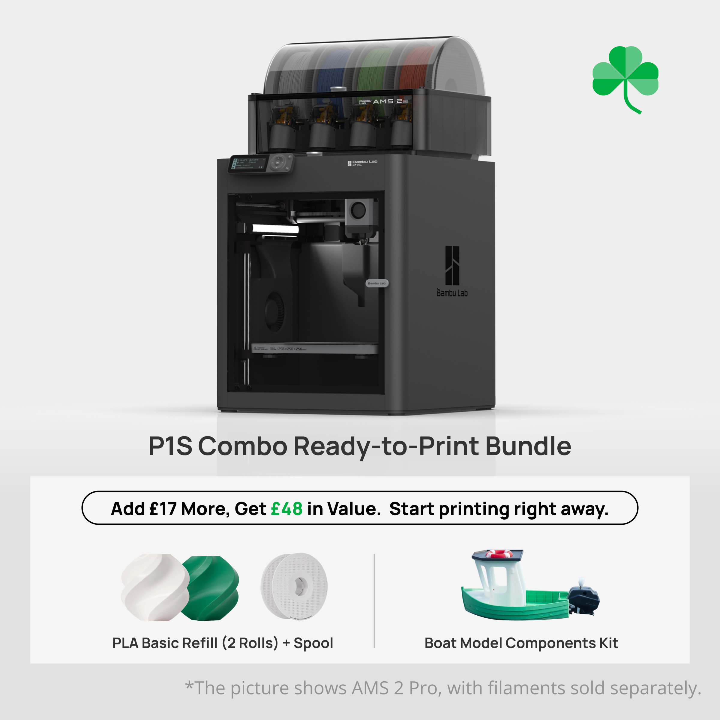 Bambu Lab P1S | 3D Printer with Enclosure and Filter | Bambu Lab UK Store