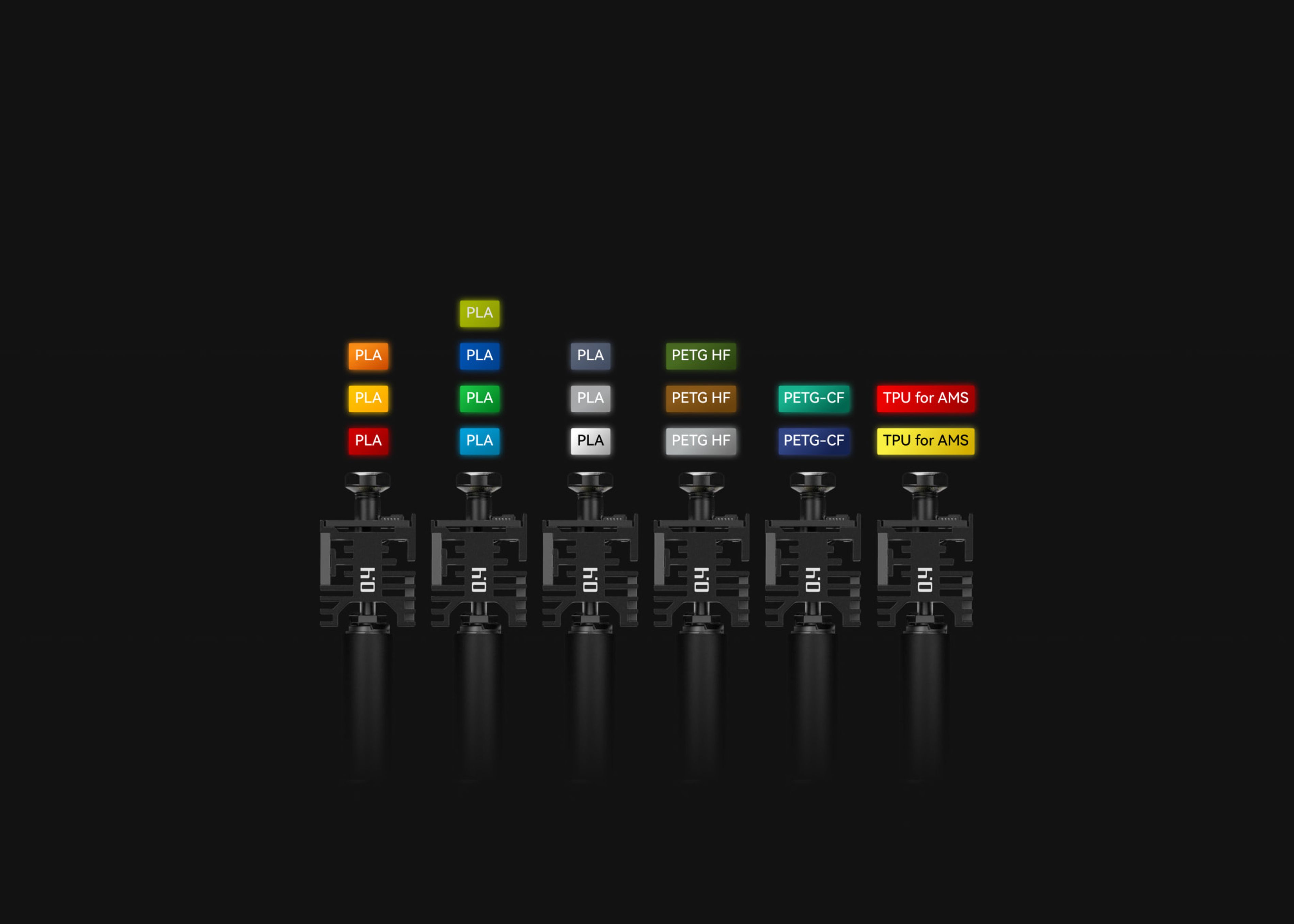 Buy Bambu Lab H2C: Purge-Saving Multi-Material, Multi-Color 3D Printer ...