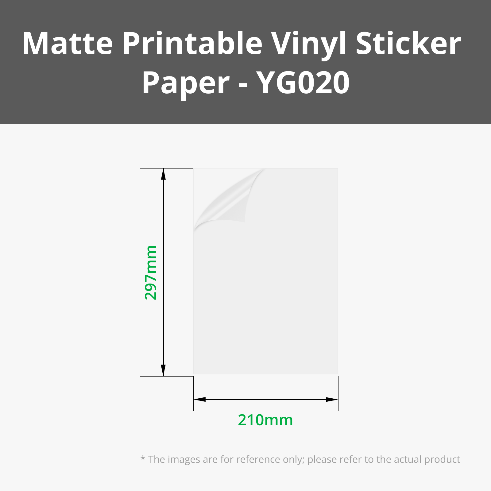 White Matte Printable Vinyl Sticker Paper (25PCS) | Bambu Lab US Store
