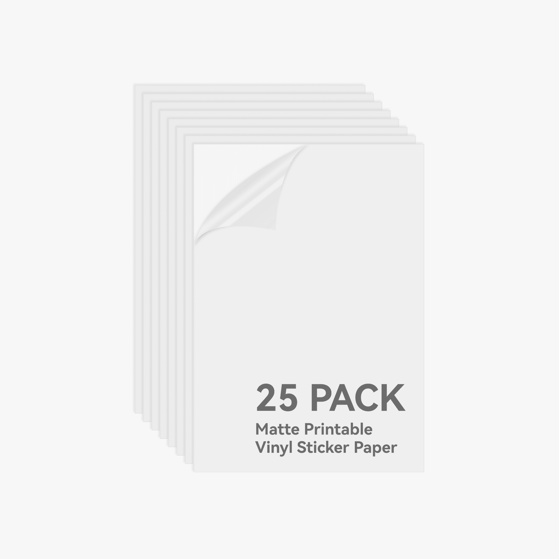 White Matte Printable Vinyl Sticker Paper (25PCS) | Bambu Lab US Store