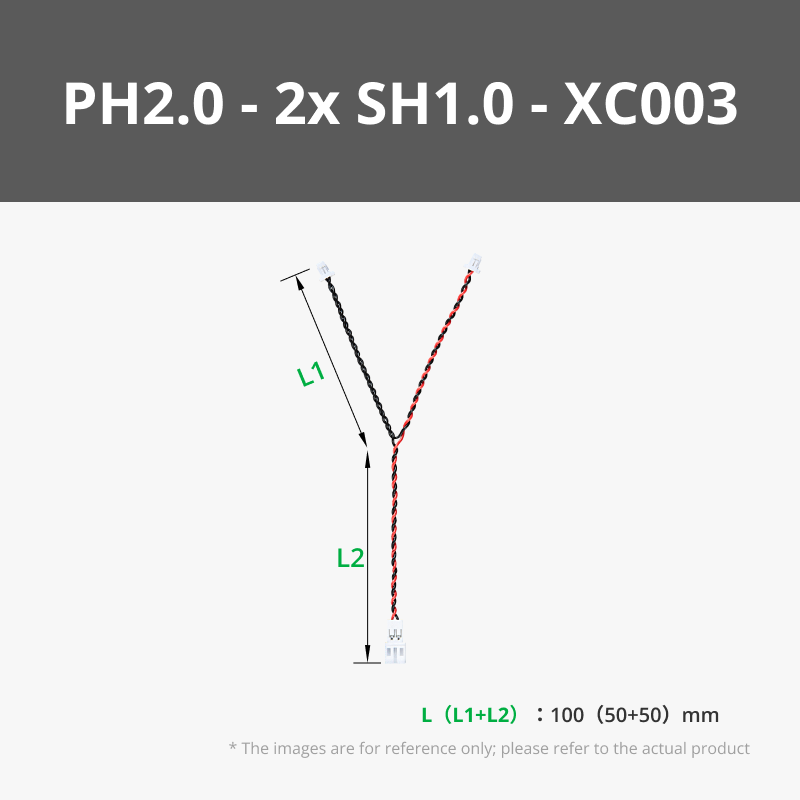 100mm Y Type PH2.0 to Dual SH1.0 Conversion Wire | Bambu Lab US Store