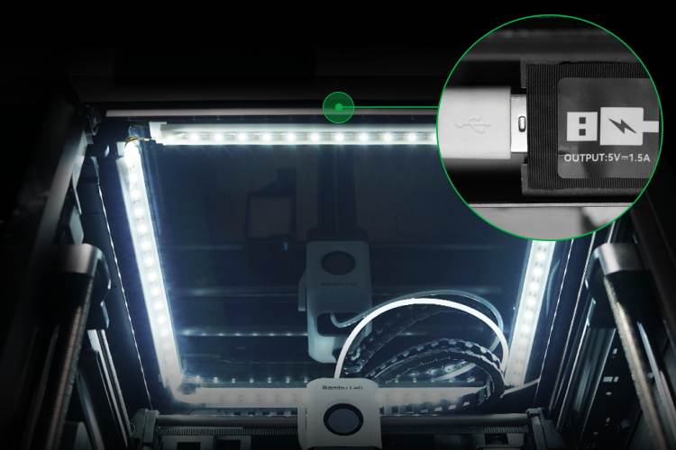 6500K White LED Light Strip | Bambu Lab USA Store