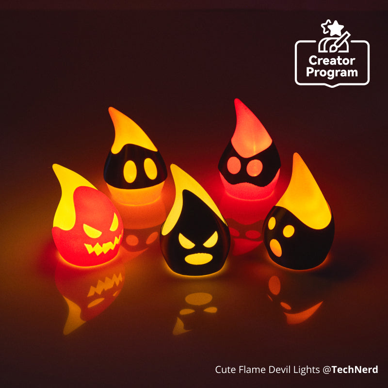 Cute Flame Devil Lights | Bambu Lab US Store